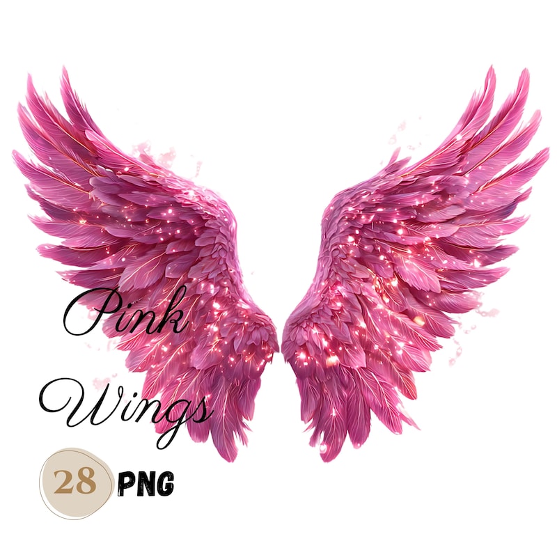 Pink Angel Wings - Etsy