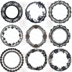 50 PNG BLACK Lace Frame, Antique Frame, Clipart, Transparent Clip Art ...