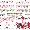 Heart Doodles Clipart PNG | Printable Valentine Graphics | Black ...