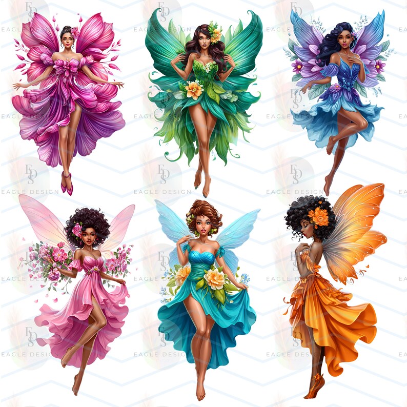 Watercolor Fairy Clipart Bundle: 30 Fantasy Pngs (digital Download - Etsy