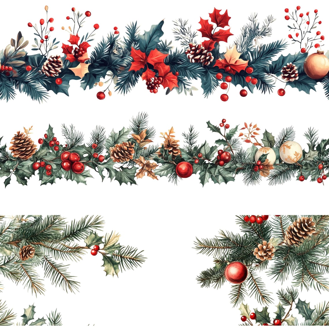 32 PNG Christmas BORDER Clipart – Festive Holiday Borders With ...