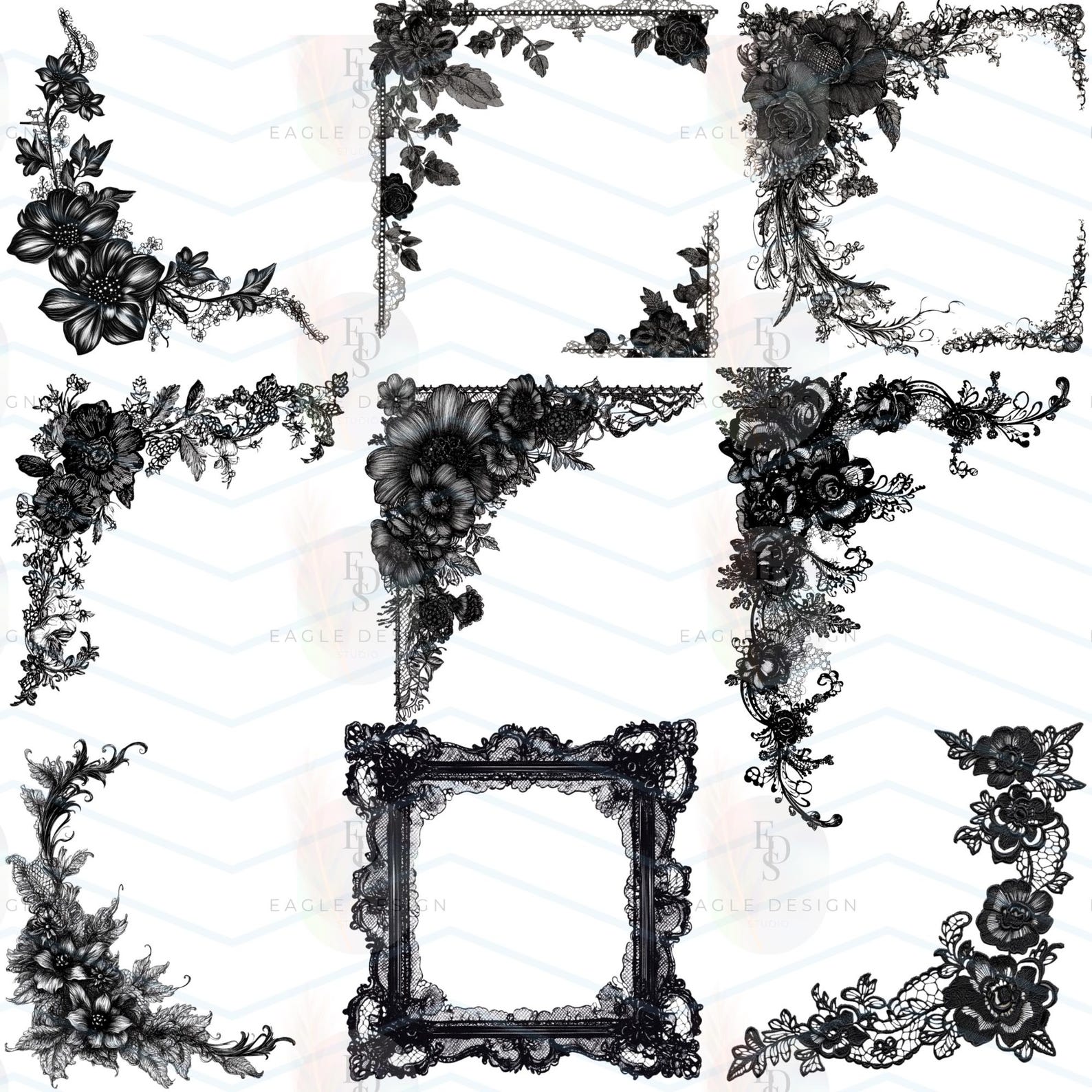 50 PNG BLACK Lace Frame, Antique Frame, Clipart, Transparent Clip Art ...