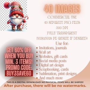 Watercolor Christmas Gnomes Clipart Set: Holiday PNG Files (digital ...