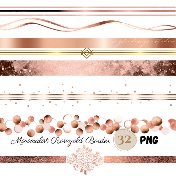 Rose Gold Border Clipart