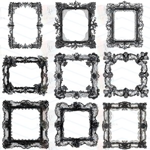 50 PNG BLACK Lace Frame, Antique Frame, Clipart, Transparent Clip Art ...