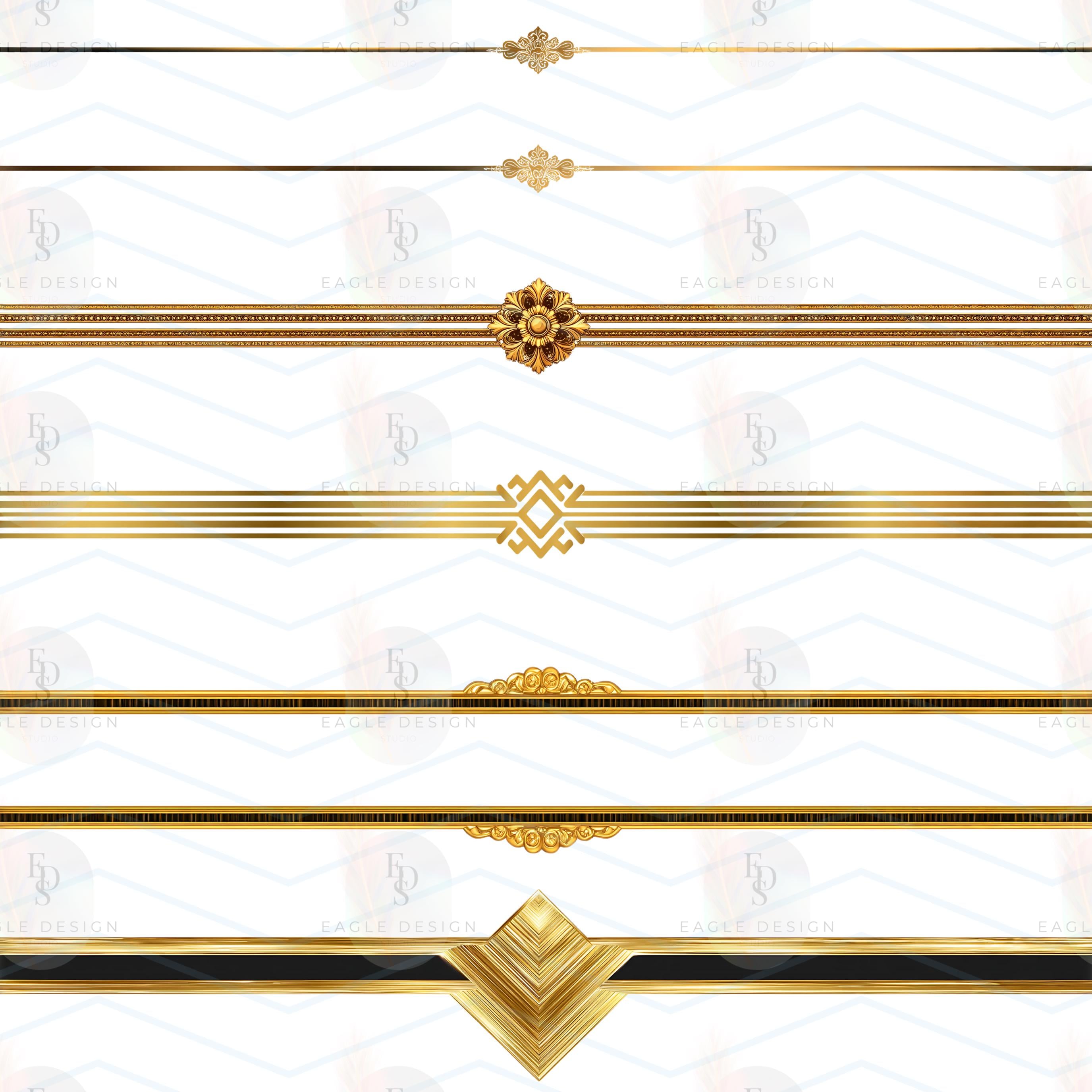 Golden Border Design Png