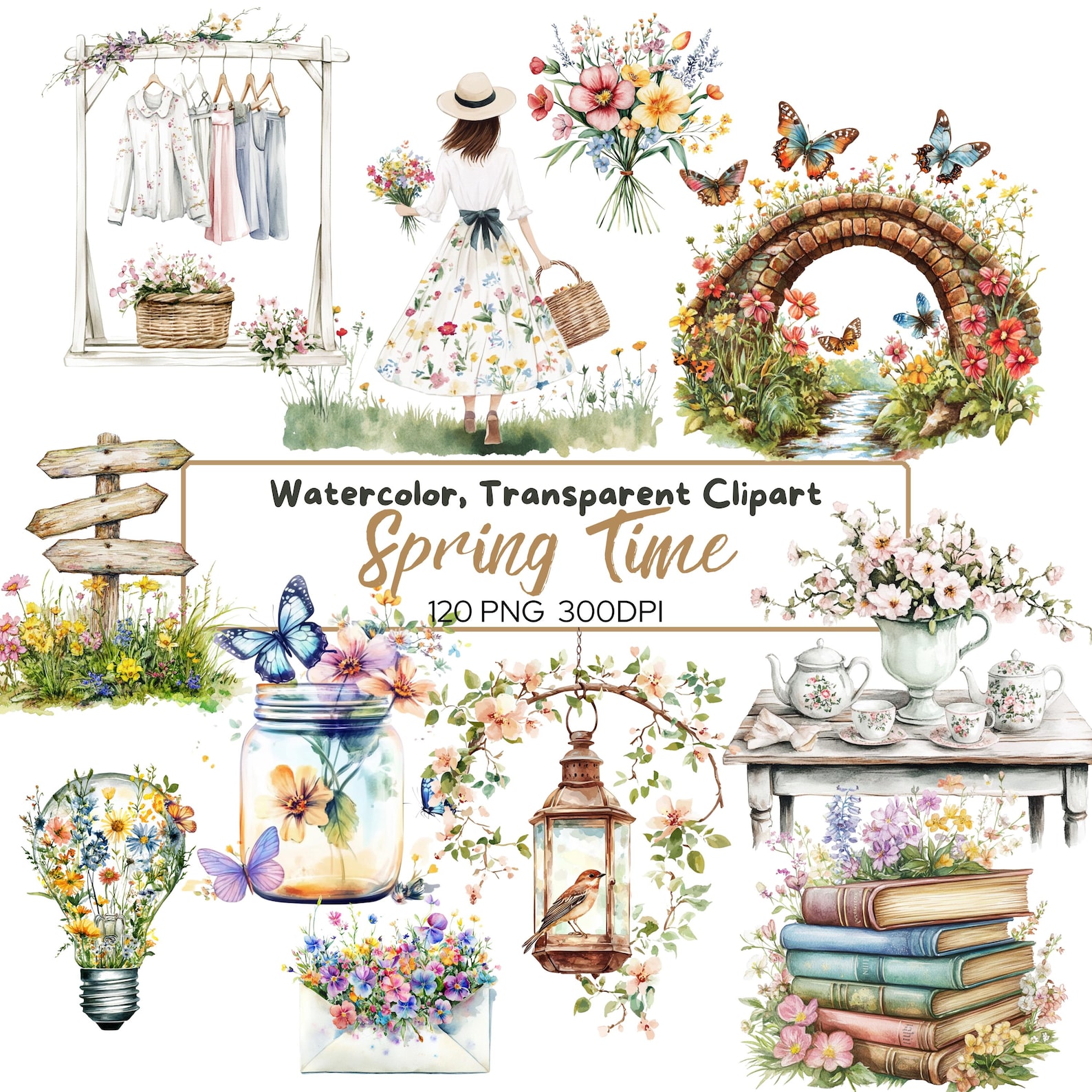 120 PNG SPRING Time Clipart – Spring Floral Clipart With Transparent ...