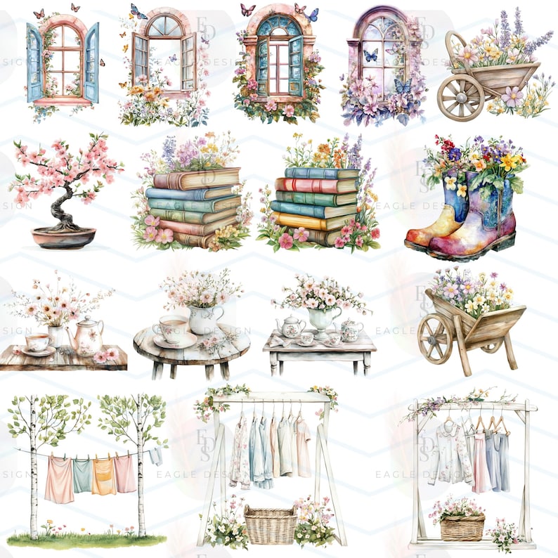 120 PNG SPRING Time Clipart – Spring Floral Clipart With Transparent ...