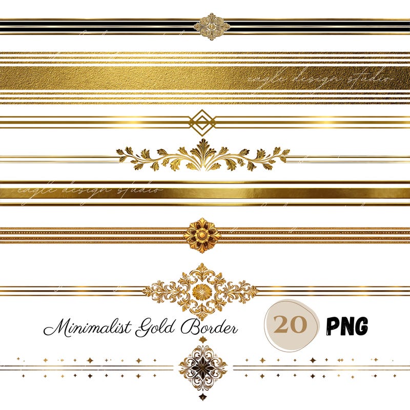 Frame Clipart Gold Simple - Etsy
