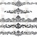 30 Black Ornament Border Clipart PNG | Black Dividers | Elegant ...
