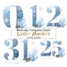 Winter Numbers Clipart: Snowflake PNG Bundle (digital Download ...