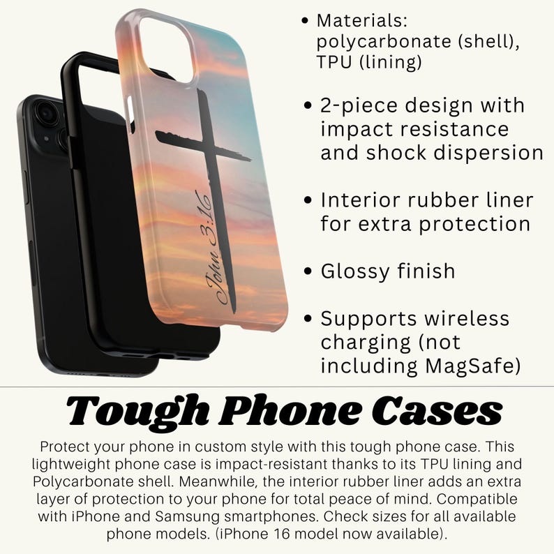 Christian Phone Case, Cross Phone Case, Inspirational Phone Cases ...