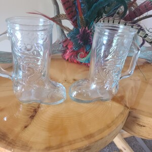 2 Cowboy Boot Beer Mugs Anchor Hocking - Etsy