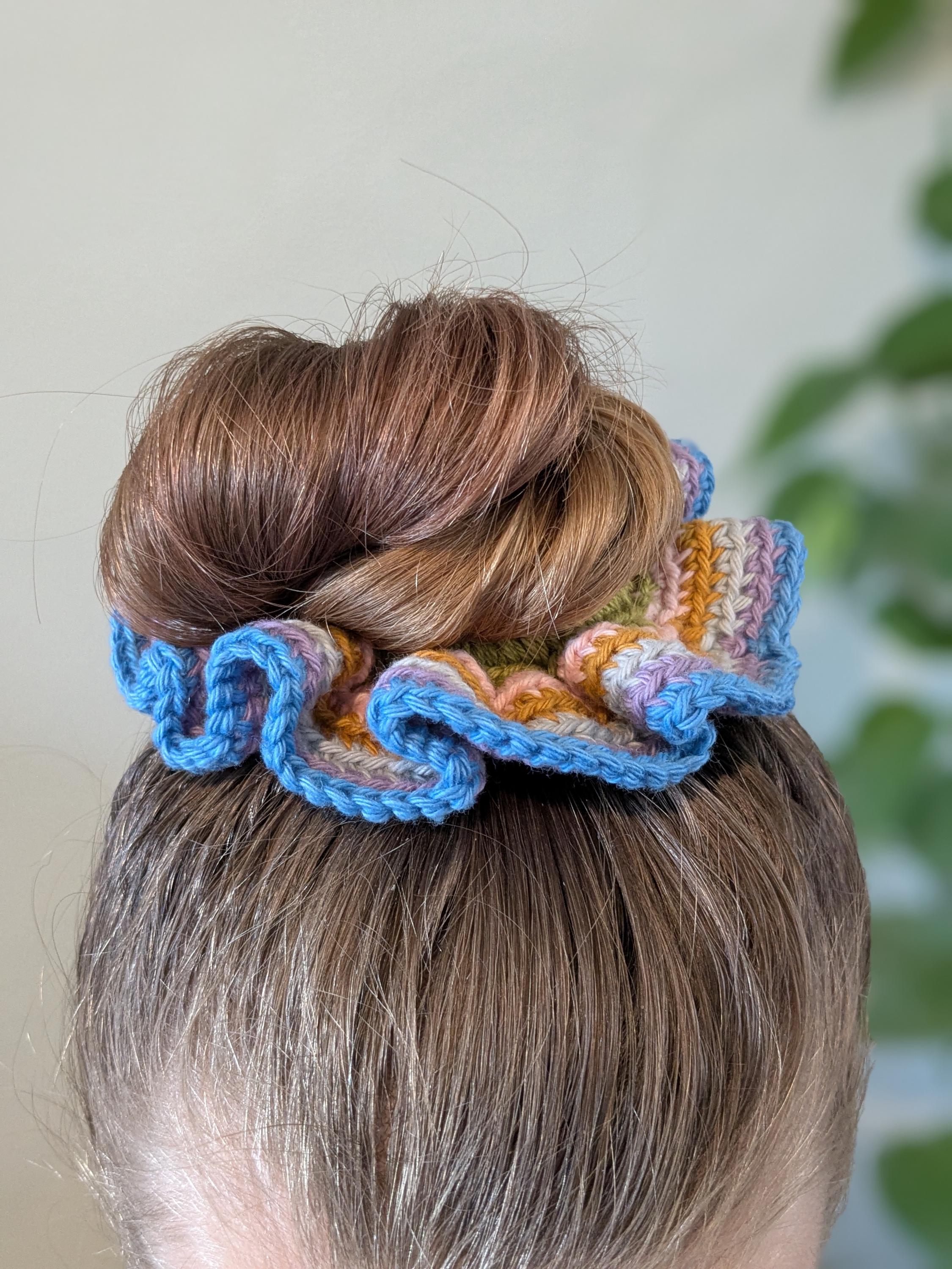 Colorful Crocheted Scrunchie | Girls Scrunchie | Gift for Girls ...