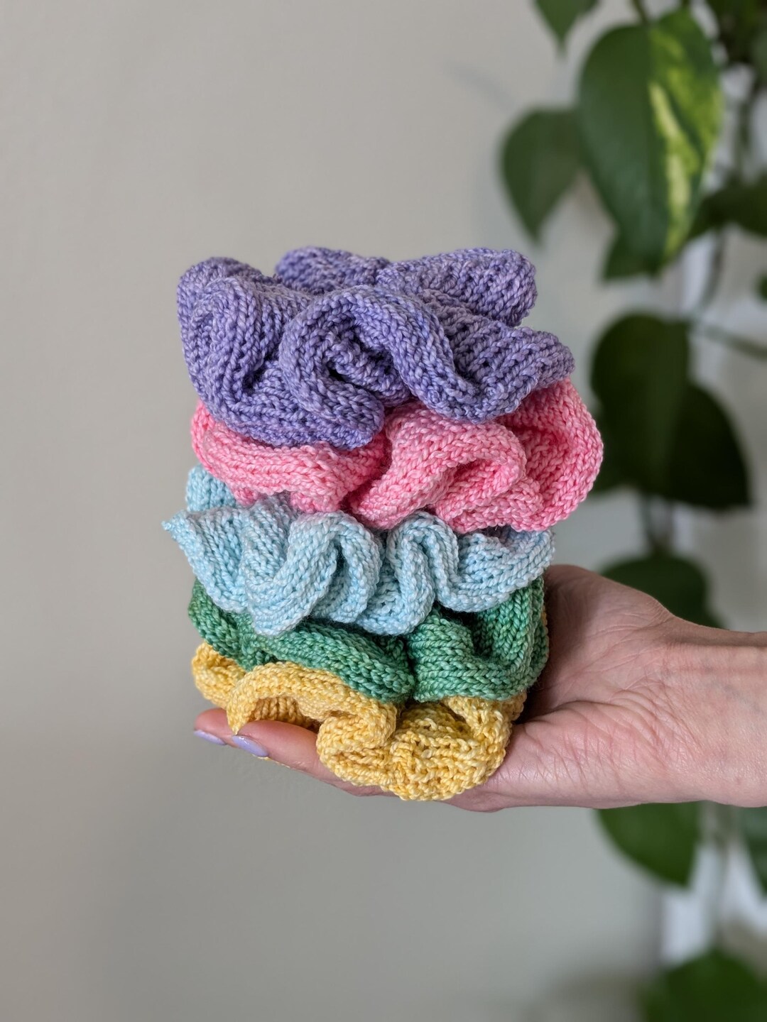 Luxury Pastel Knit Scrunchies | Oversize Spring Scrunchie | Stocking ...