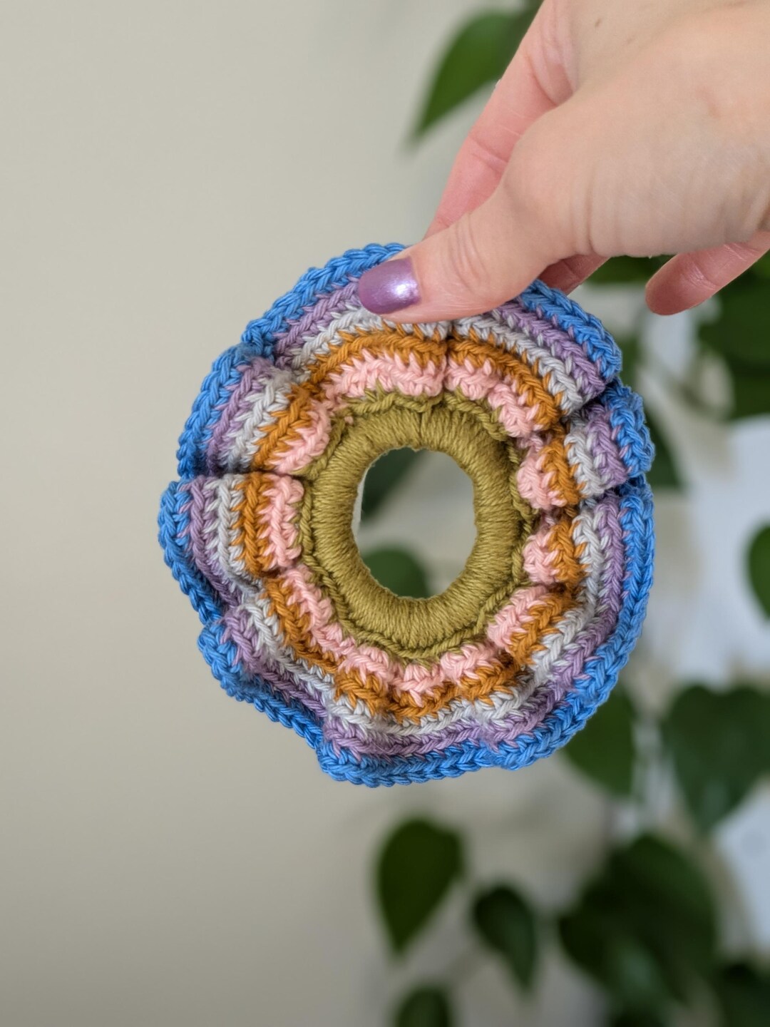 Colorful Crocheted Scrunchie | Girls Scrunchie | Gift for Girls ...