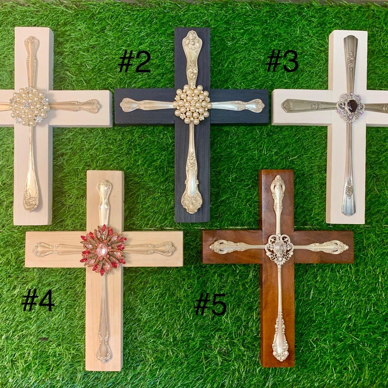 Silverware Cross - Etsy