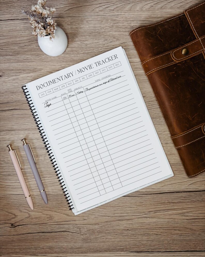 Minimalist Movie Tracker | Printable Film Log (digital PDF) - Etsy ...