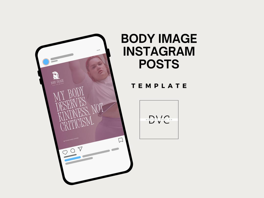 Body Positivity Instagram Post Templates: Wellness & Mental Health ...