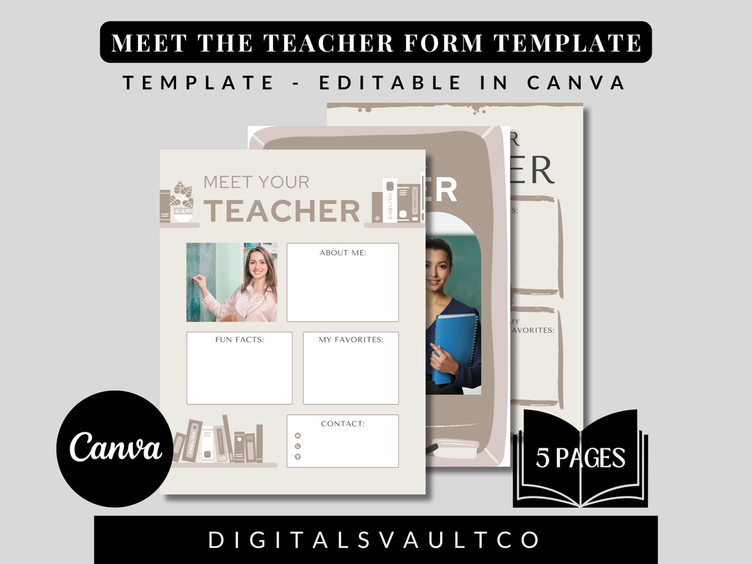 Meet the Teacher Form Customizable Editable Template | Back to School ...