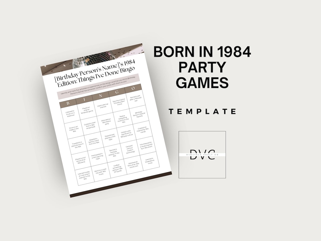 Born in 1984 Party Game Template | Trivia, Fun Facts and Nostalgia ...