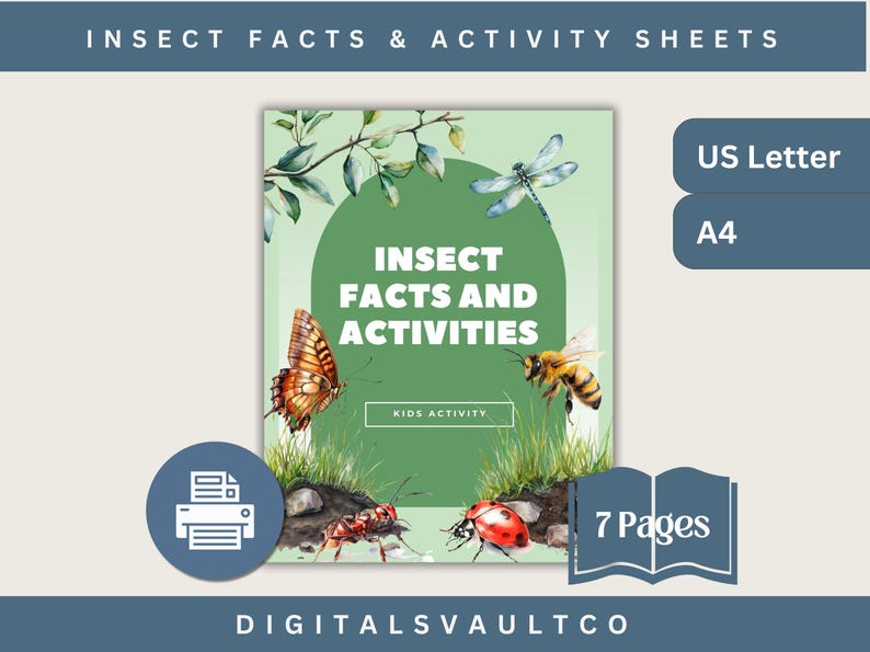 Insects Facts and Activity Sheets for Kids Printable | Fun Activities ...