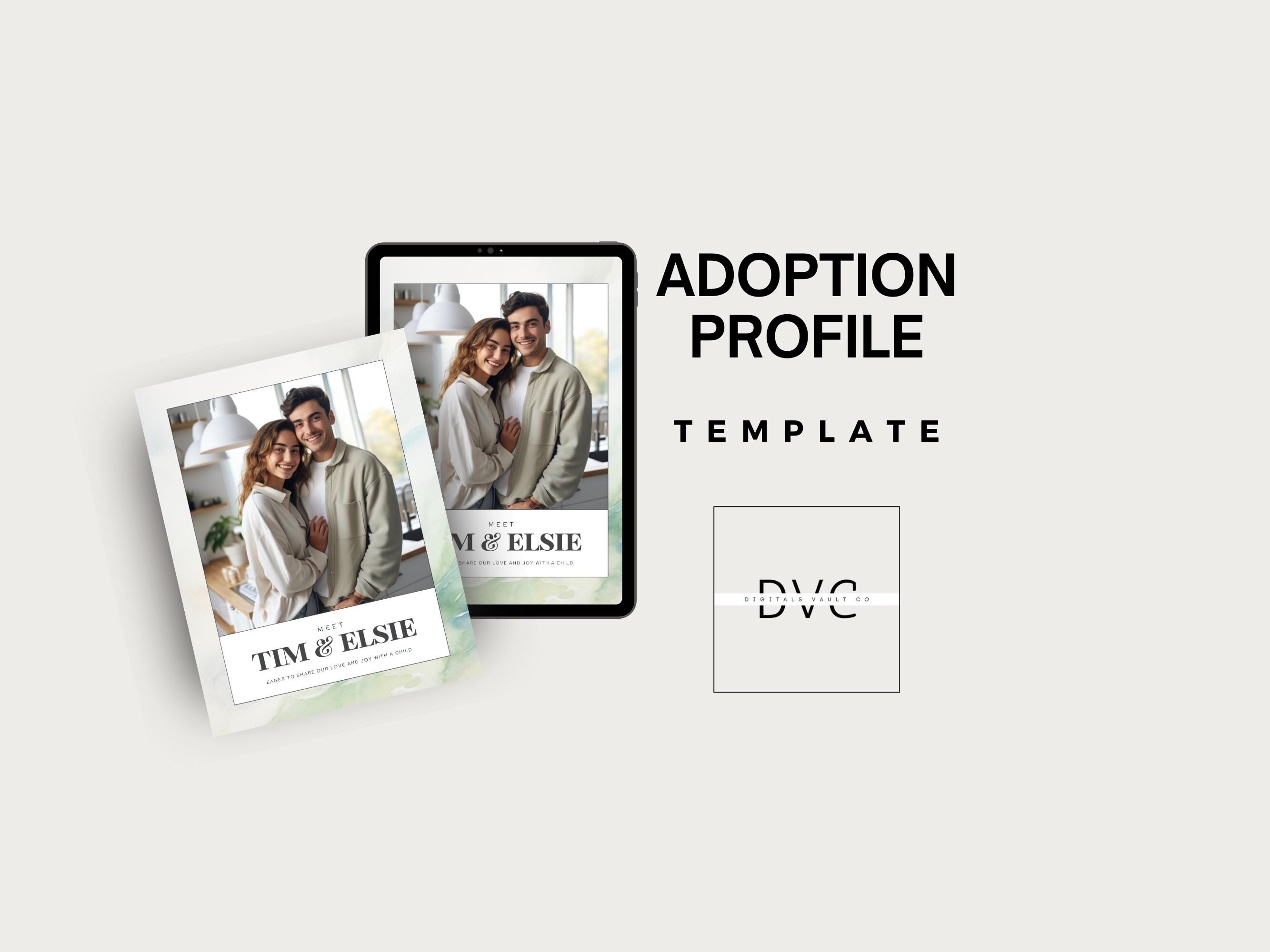 Adoption Profile Template Family Adoption Book Profile Pages ...