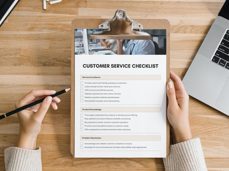 Customer Service Checklist Printable PDF | Client Satisfaction Guide ...