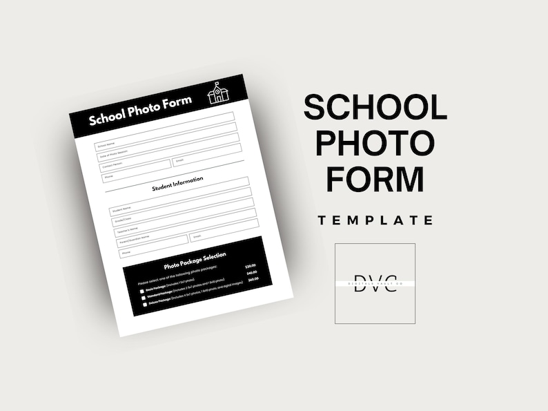 School Photo Form Template: Student Information, Picture Day (canva ...