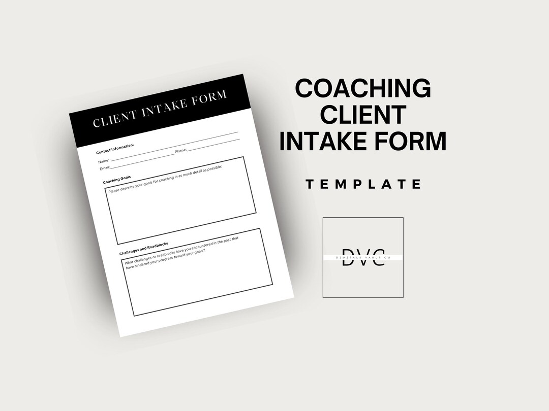 Coaching Client Intake Form Template | Customizable Client Onboarding ...