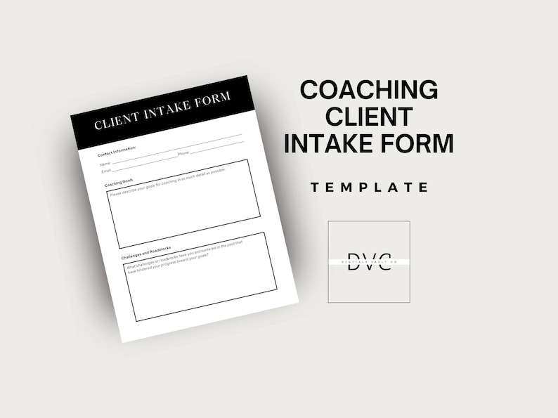 Coaching Client Intake Form Template | Customizable Client Onboarding ...
