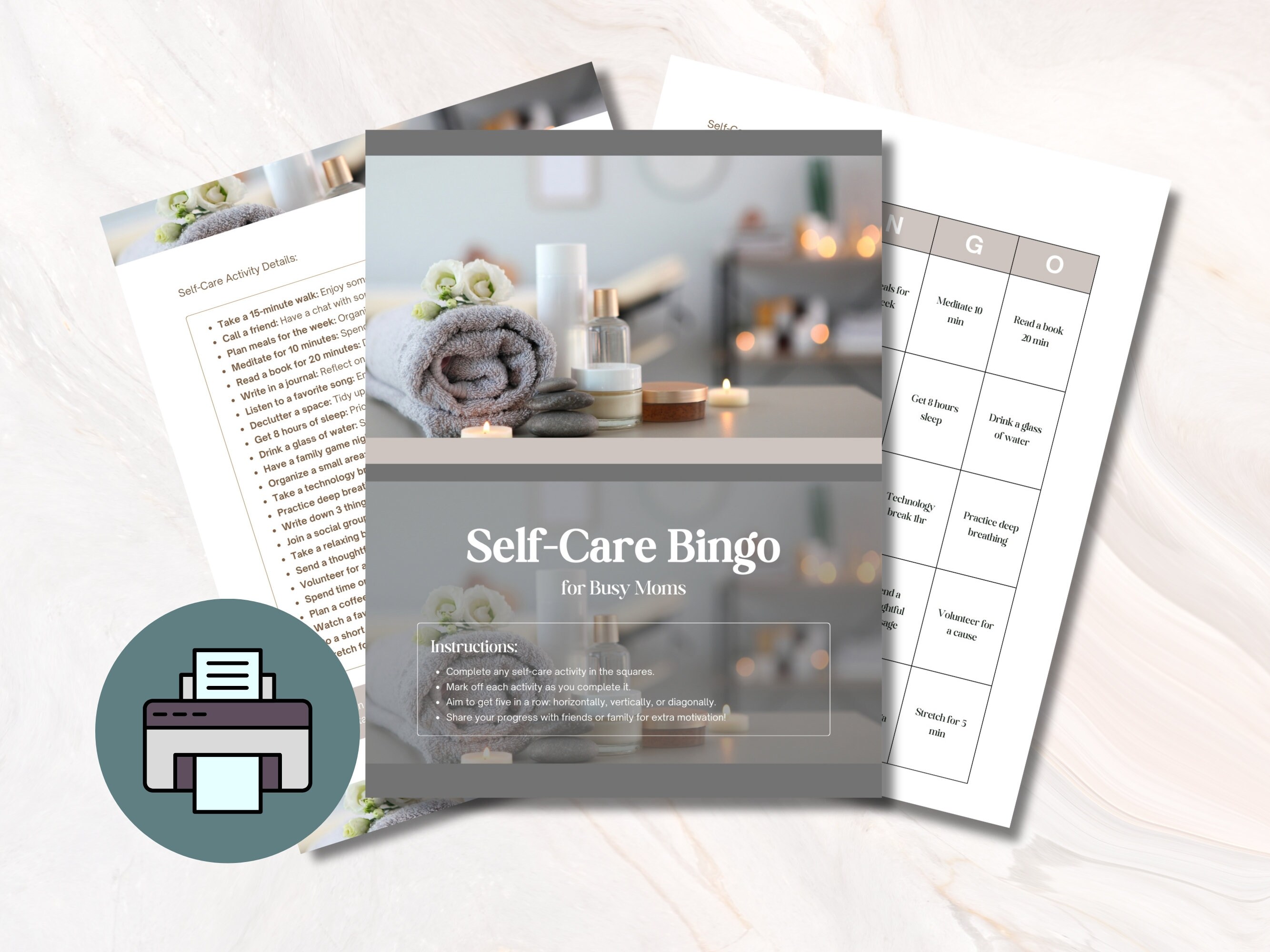 Self-care Bingo Cards for Moms | Self-care Challenge | Self-love ...
