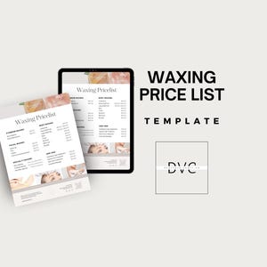 Waxing Price List Template: Customizable Salon Service Menu - Etsy
