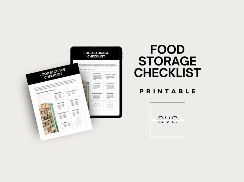 Food Storage Checklist Printable PDF | Simple Pantry Inventory ...