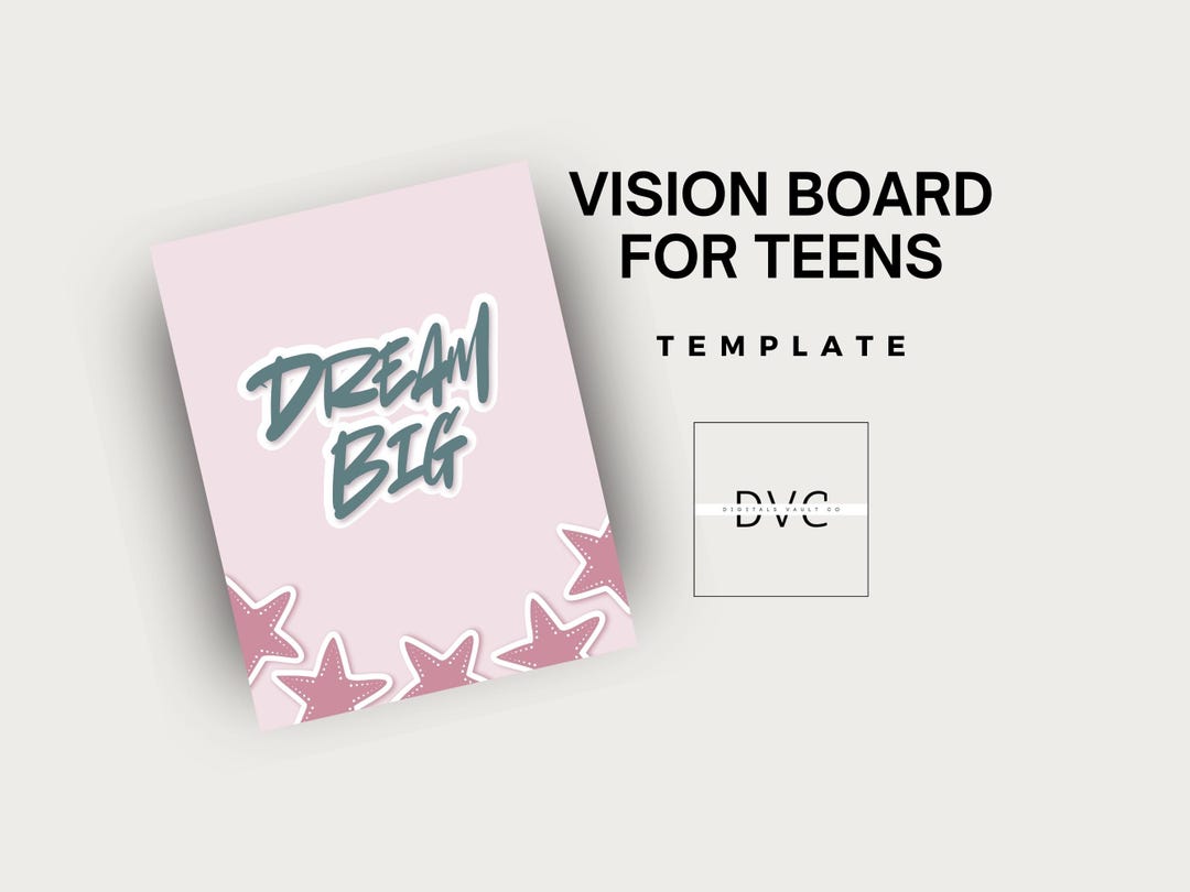 Vision Board for Teens Template | Customizable Goal Setting ...