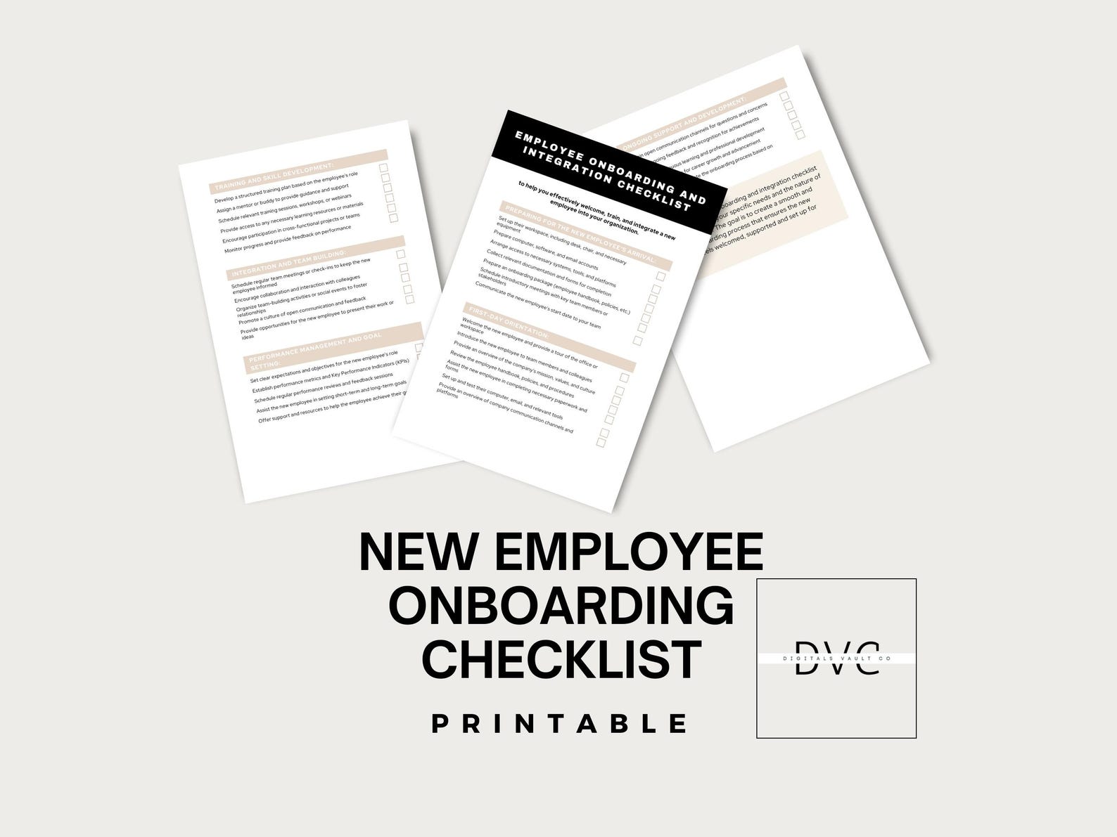 New Employee Onboarding Checklist PDF Printable Employee Orientation ...