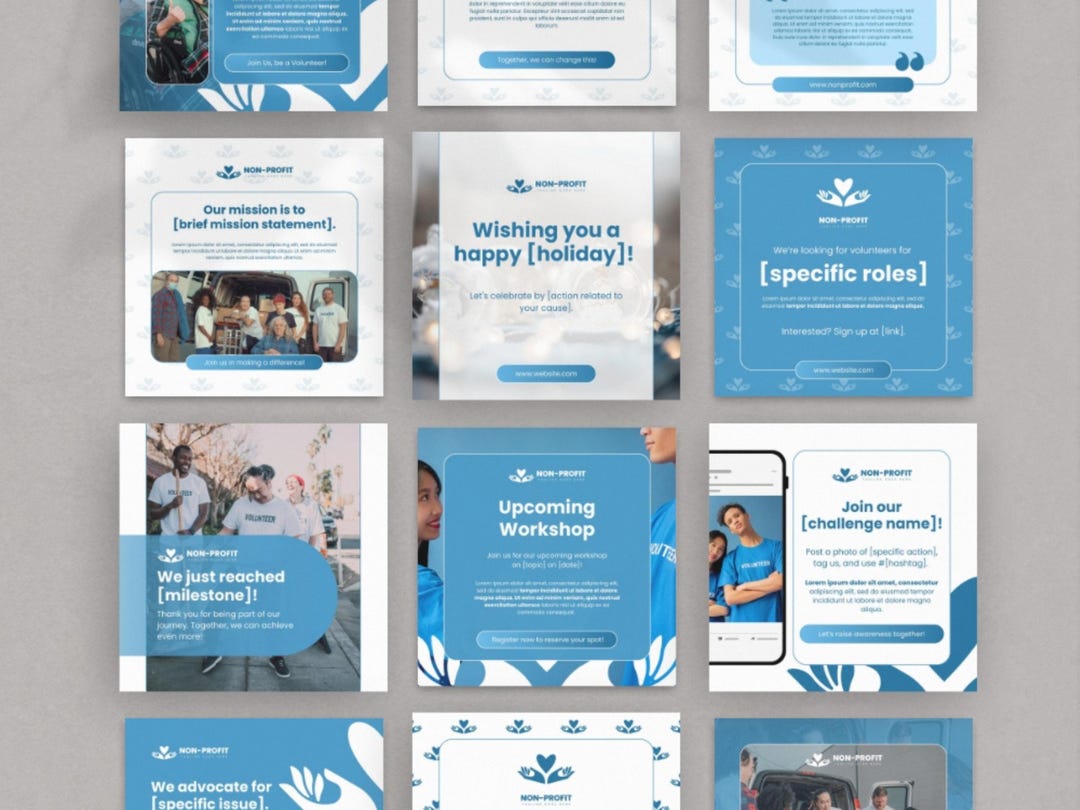 Non-profit Instagram Template for Charity and Community Organizations ...