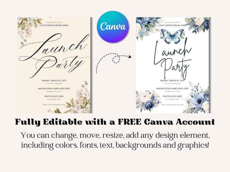 Launch Party Invitation Template: Editable Grand Opening Invite - Etsy