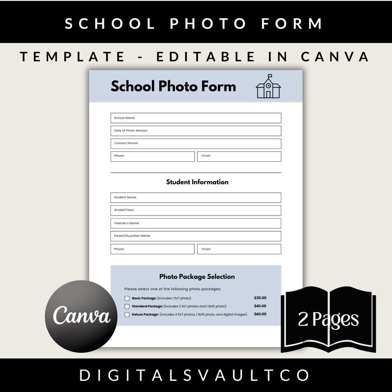 Picture Day Order Form - Etsy