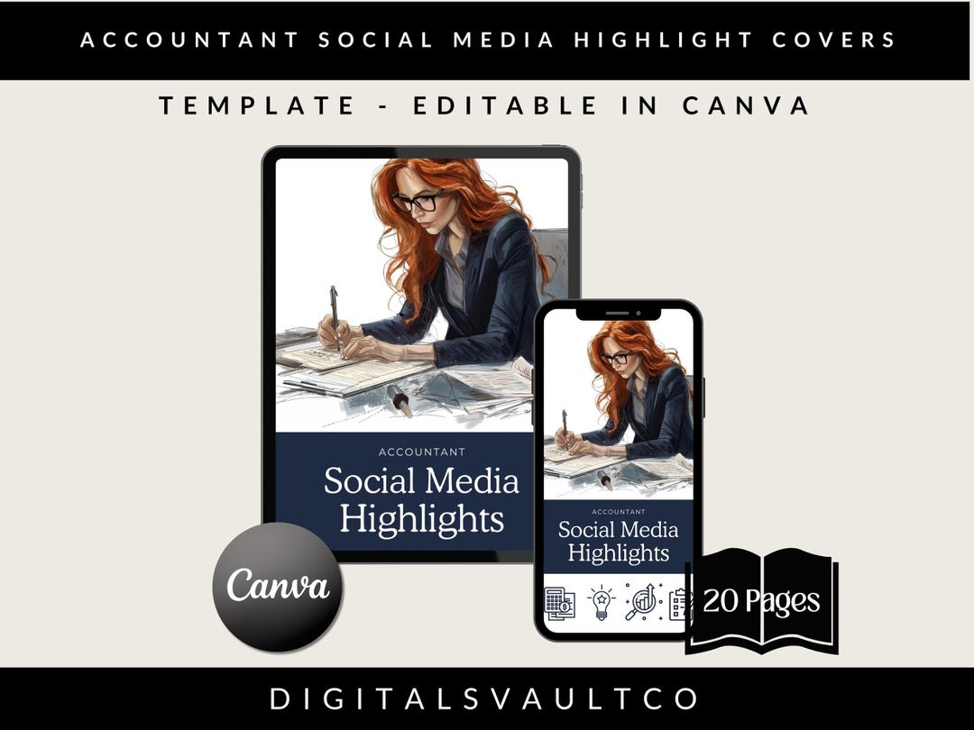 Accountant Social Media Highlight Covers Template | Customizable ...