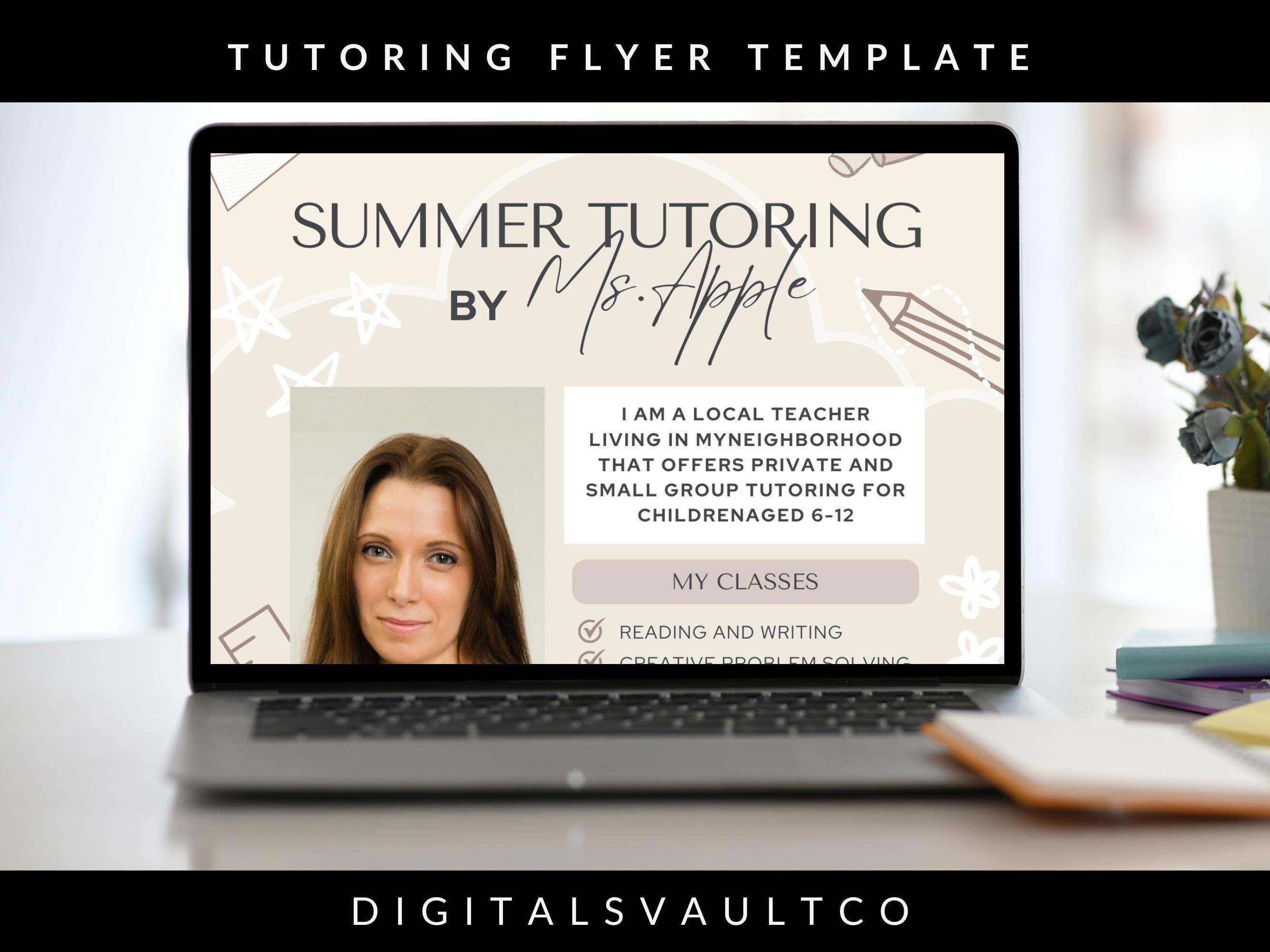 Customizable Tutoring Flyer Template Promote Your Tutoring Services ...