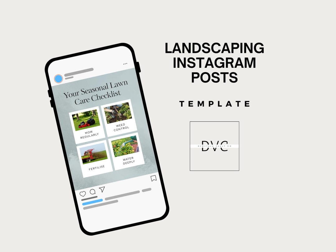 Landscaping Instagram Template Canva Editable Outdoor Garden Posts ...