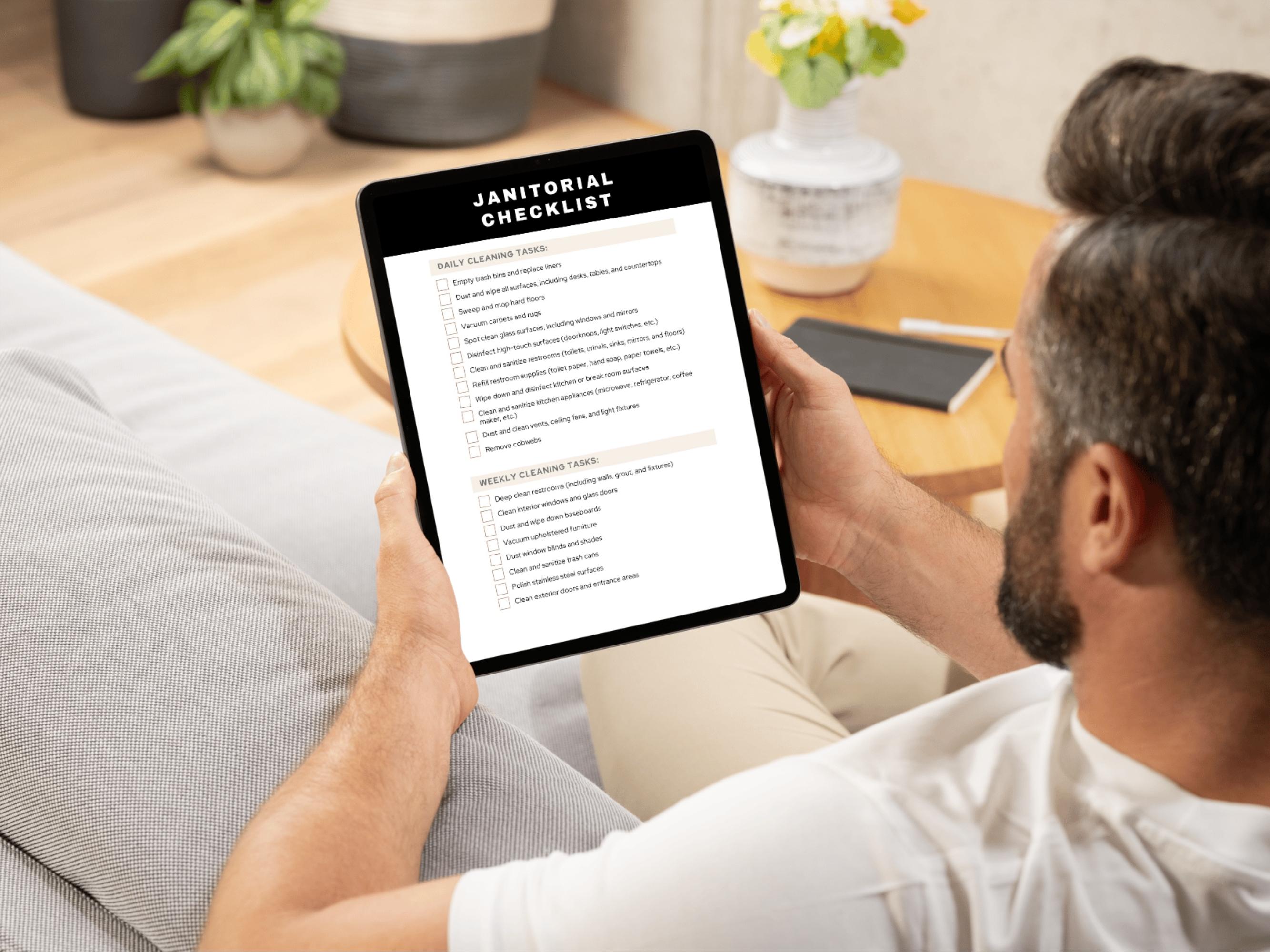 Janitor's Checklist Printable PDF | Facility Maintenance | Commercial ...