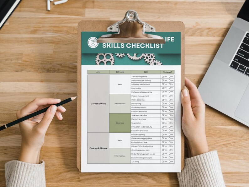 Life Skills Checklist Printable: Teen & Adult Self-reliance Guide (PDF ...