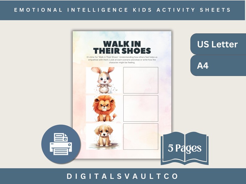 Emotional Intelligence Activity Sheets for Kids Printable Worksheets to ...