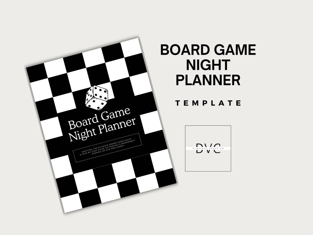 Board-game Night Planner Template Editable Game Night Schedule Guest ...