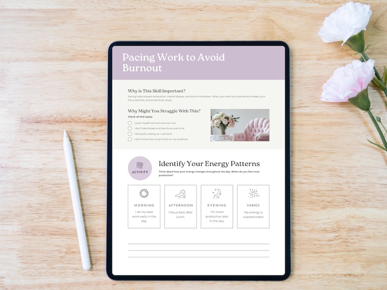 Work-pacing System PDF Printable ADHD Productivity Planner Time ...