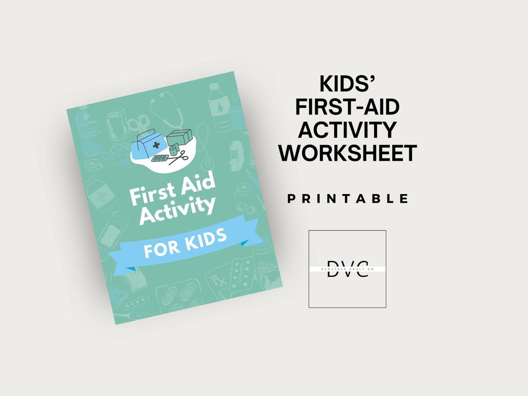 Kids First Aid Activity Worksheets PDF for Safety Education Printable ...