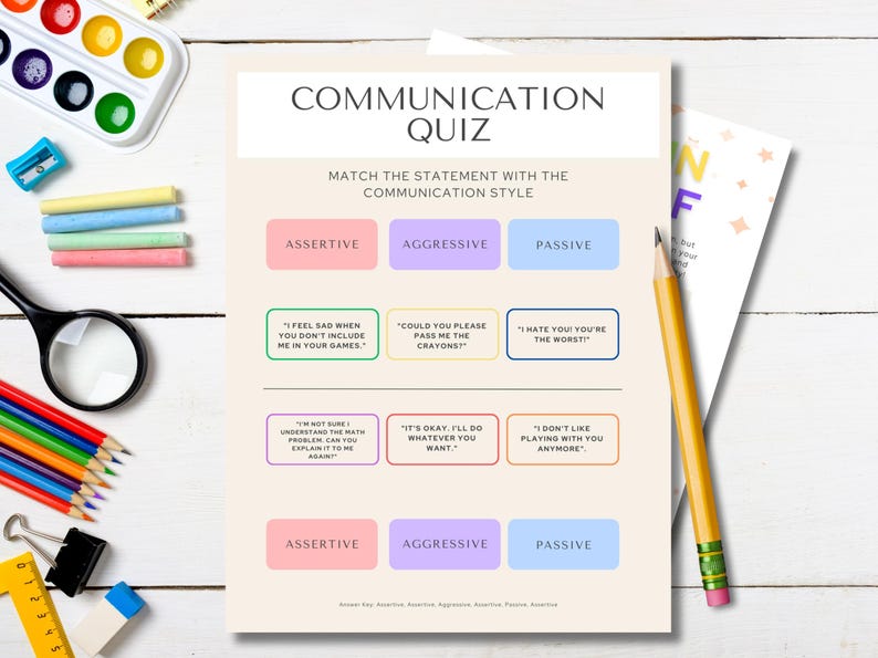 Kids Mental Health Activity Worksheets Minimalist Printable PDF ...