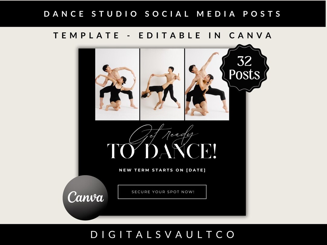 Dance Studio Social Media Post Templates | Dance Teacher Class Promo ...